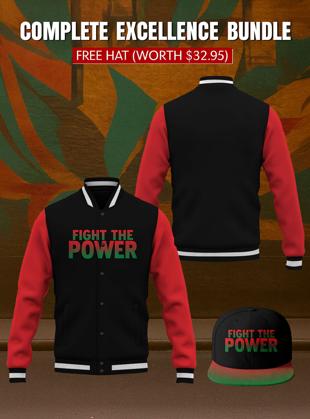 "Power Pride" Baseball Jacket & Hat Bundle – Theblackluxe