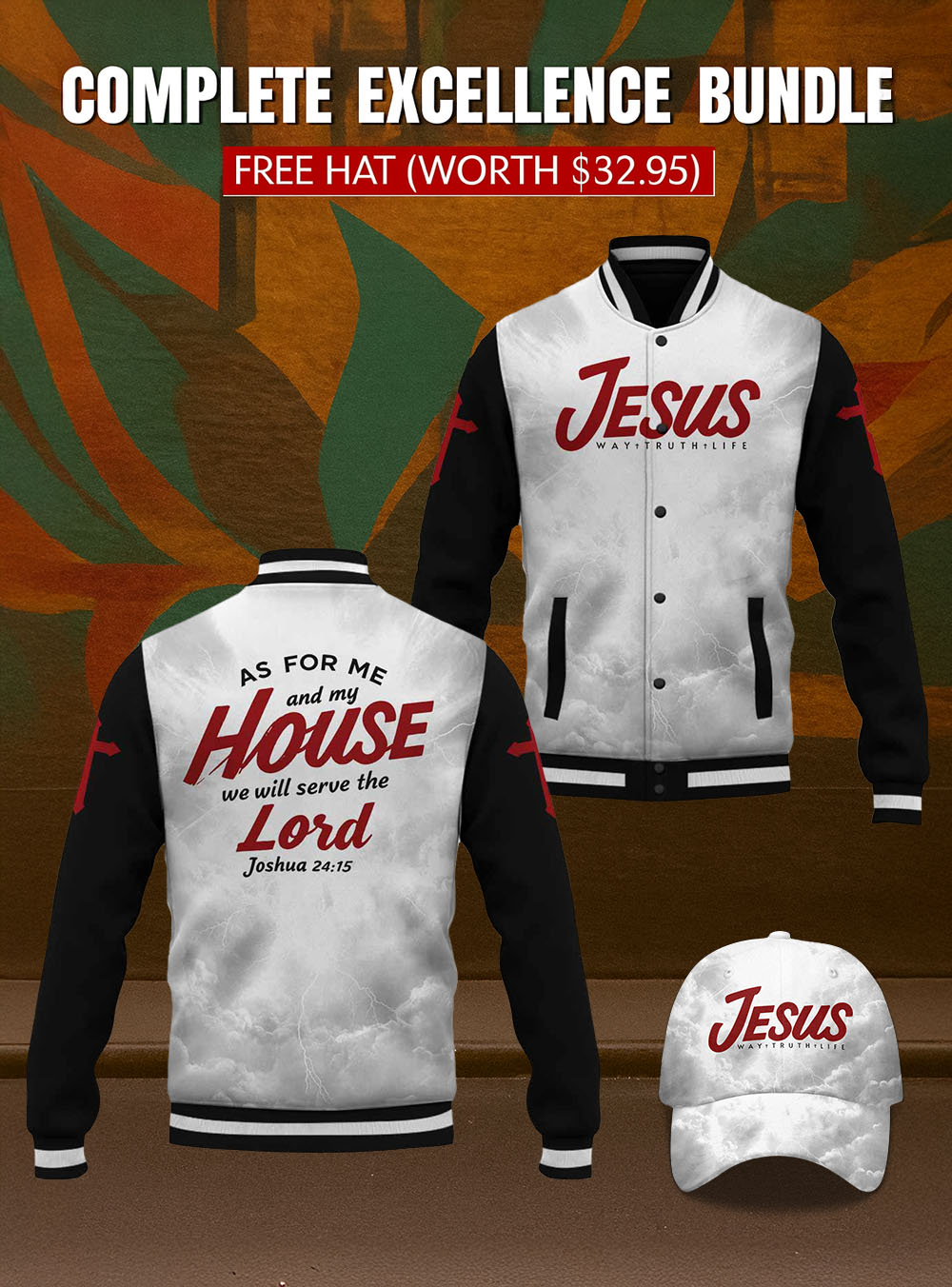 "House of Faith" Baseball Jacket & Cap Bundle – Theblackluxe