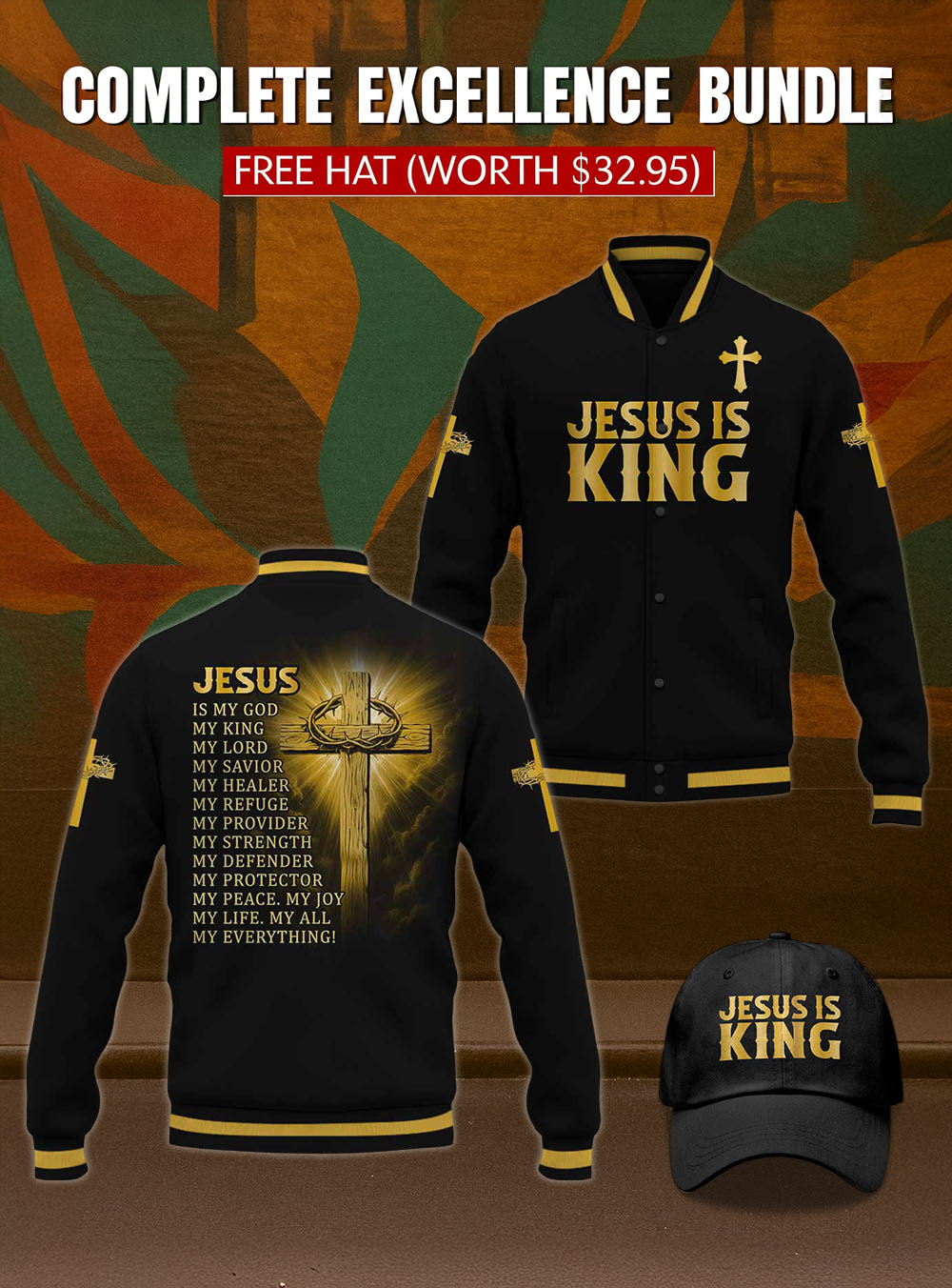 “Majesty” Baseball Jacket & Hat Bundle – Theblackluxe