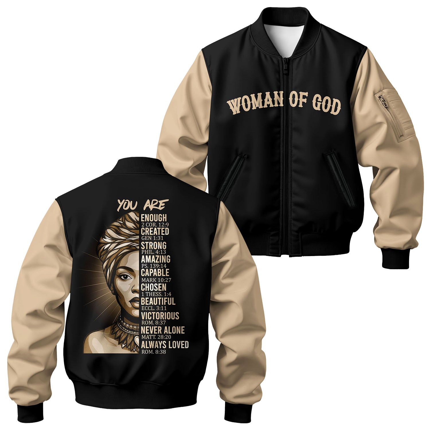You Are Blessed Bomber Jacket – Theblackluxe