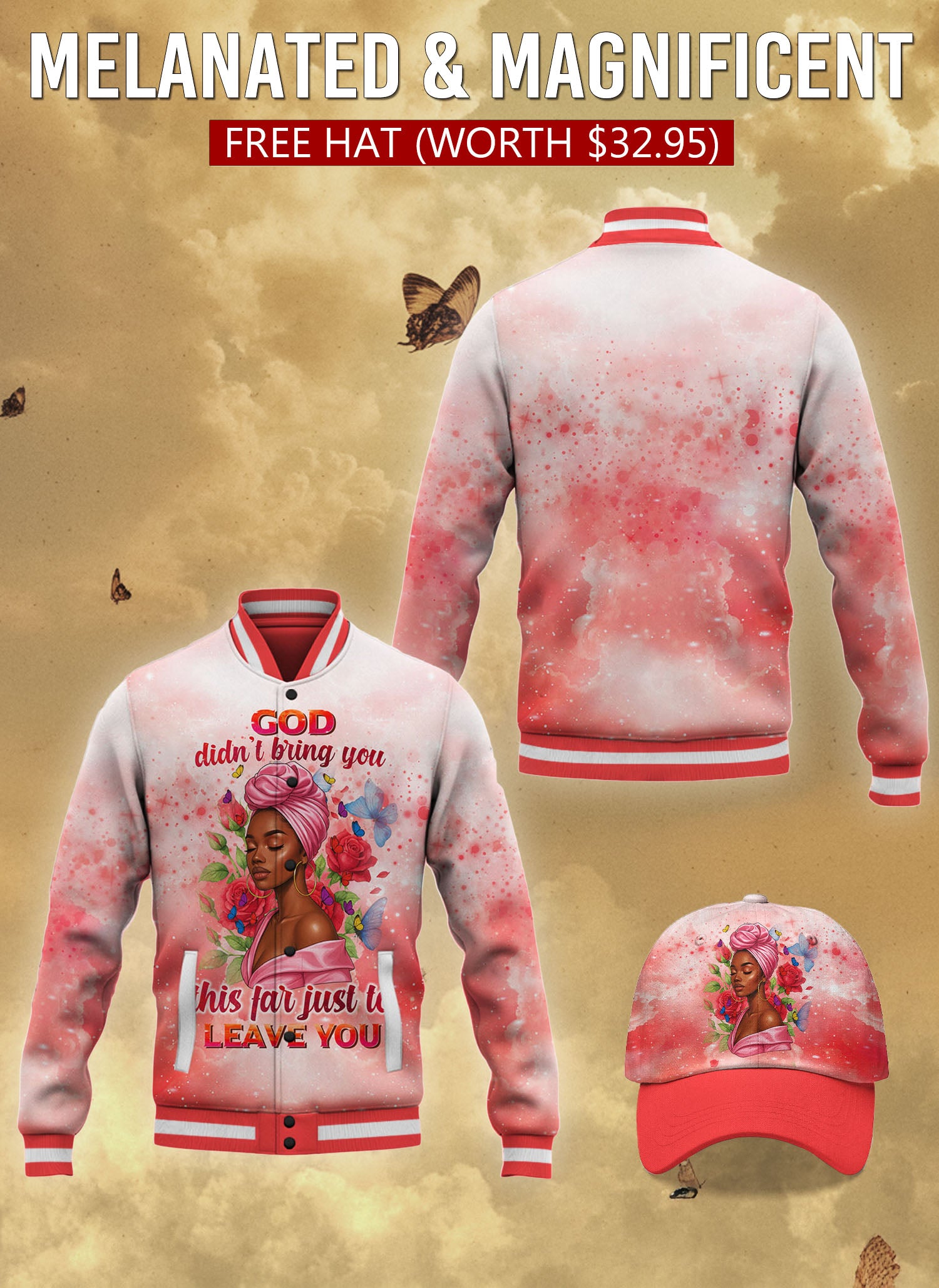God’s Promise Baseball Jacket & Hat Bundle – Theblackluxe