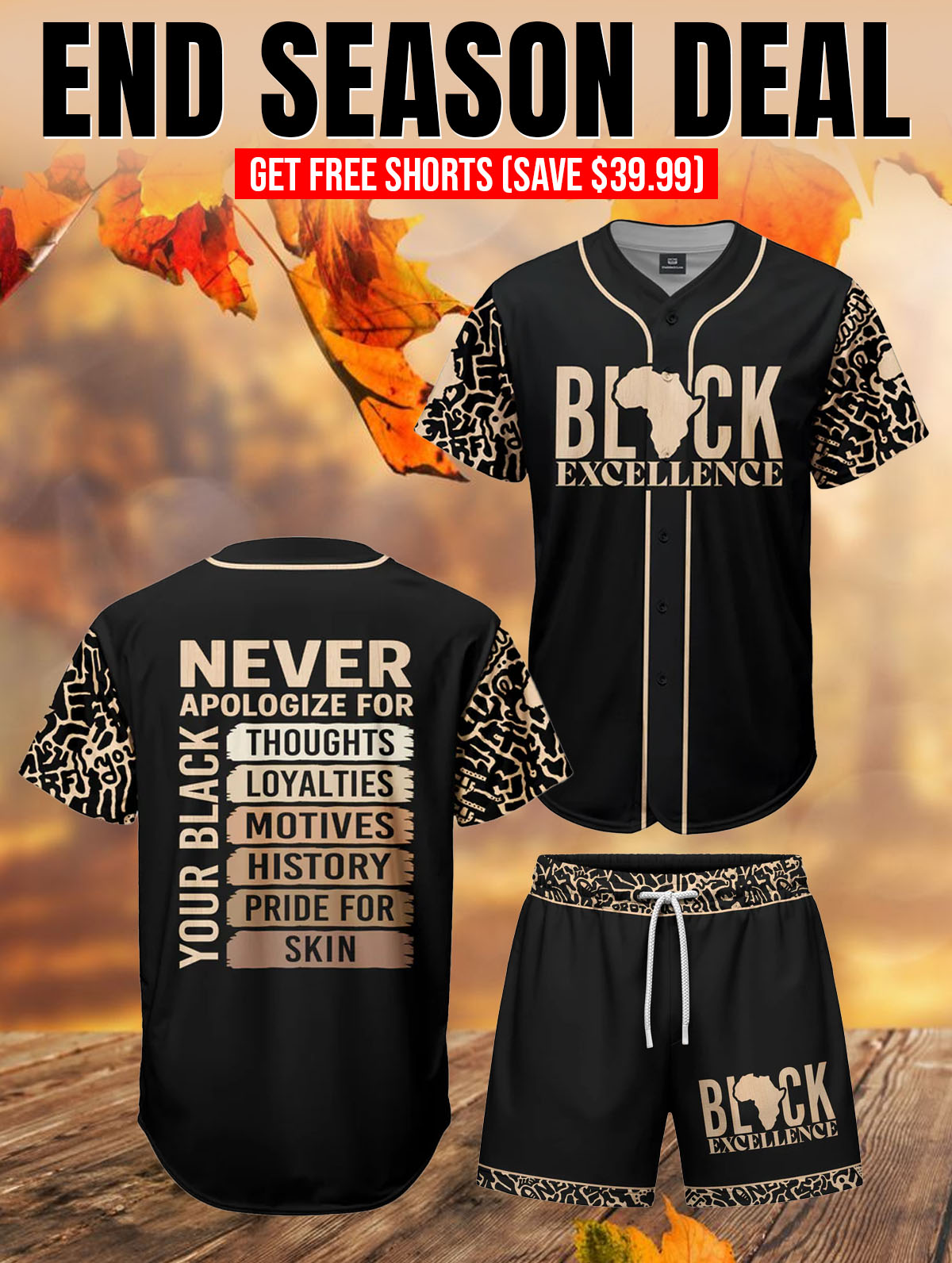 "Bold Legacy" Baseball Jersey & Shorts Set – Theblackluxe