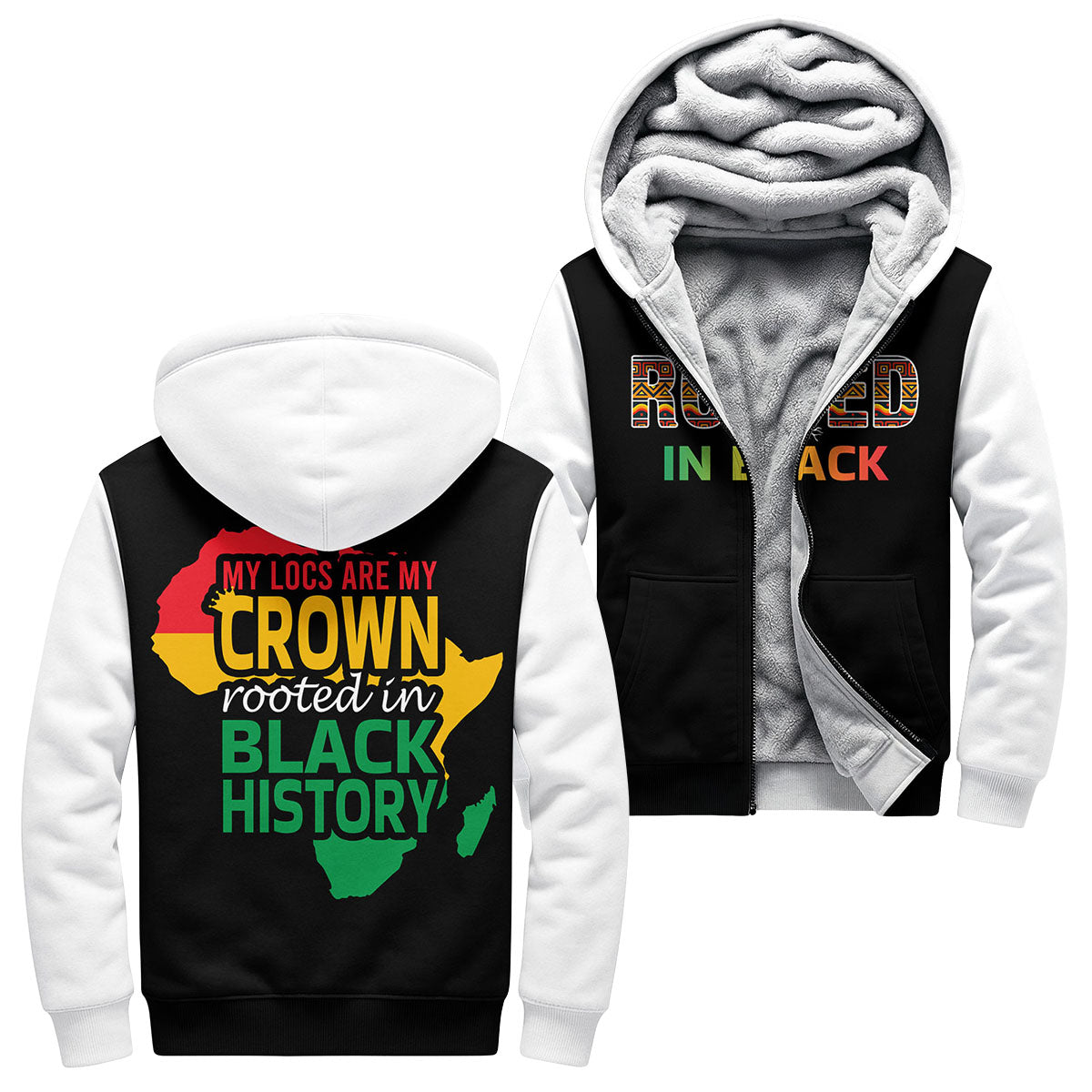 "Crown Roots" Fleece Hoodie – Theblackluxe